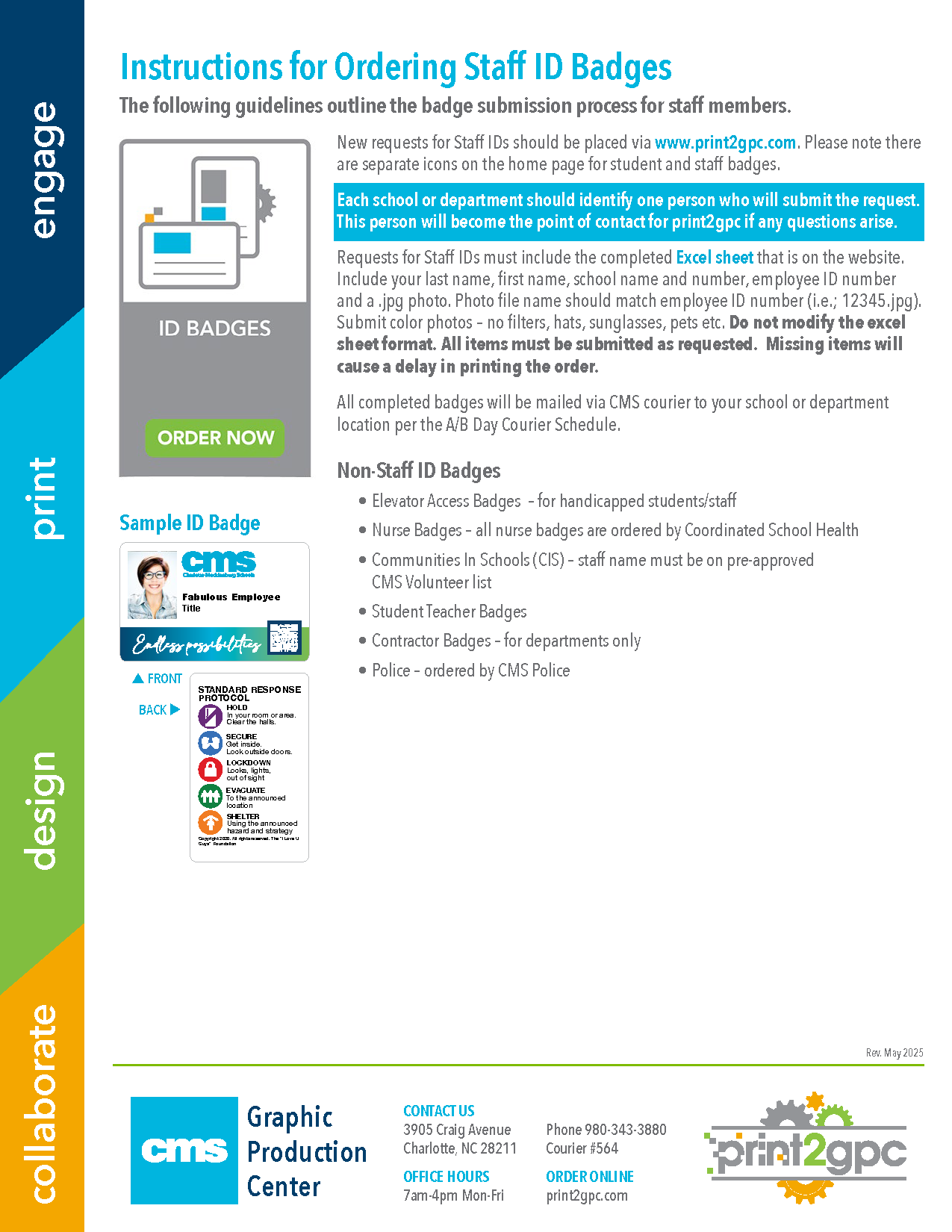 Staff ID Badge Information